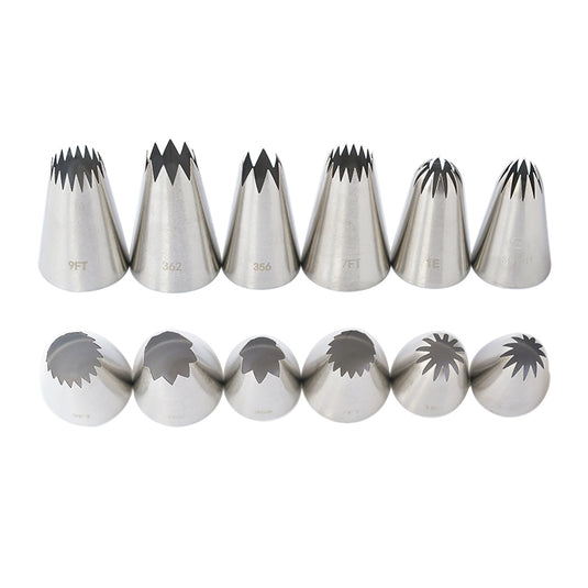 kowanii Large Piping Tips Cake Decorating Tip #9FT #7FT #1E #356 #362