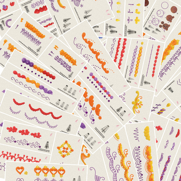 kowanii Piping Practice Guide Sheets 250+ Piping Tips Nozzle Technique