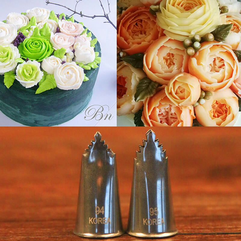 Korean Leaves Piping Tips Icing Nozzle Tube #95 #94 – kowanii