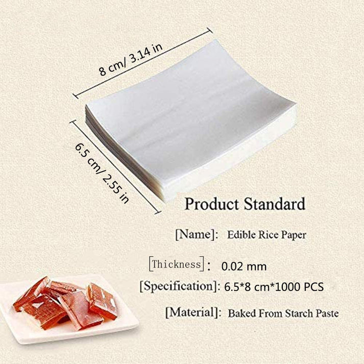 Edible Rice Paper Candy Nougat Paper Package 2.6*3.2 inch – kowanii