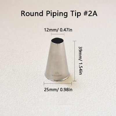 Korea Cake Decorating Tips Round Piping Tip #1A #2A #12 #11 #10 #9 #8 # ...